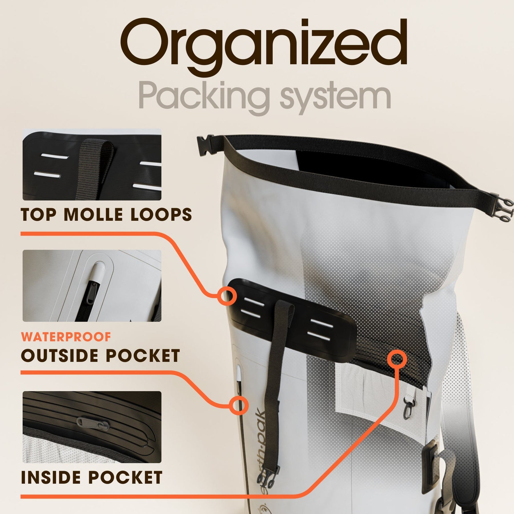 earth pak - Summit 35L/55L/85L Dry Bag Backpack